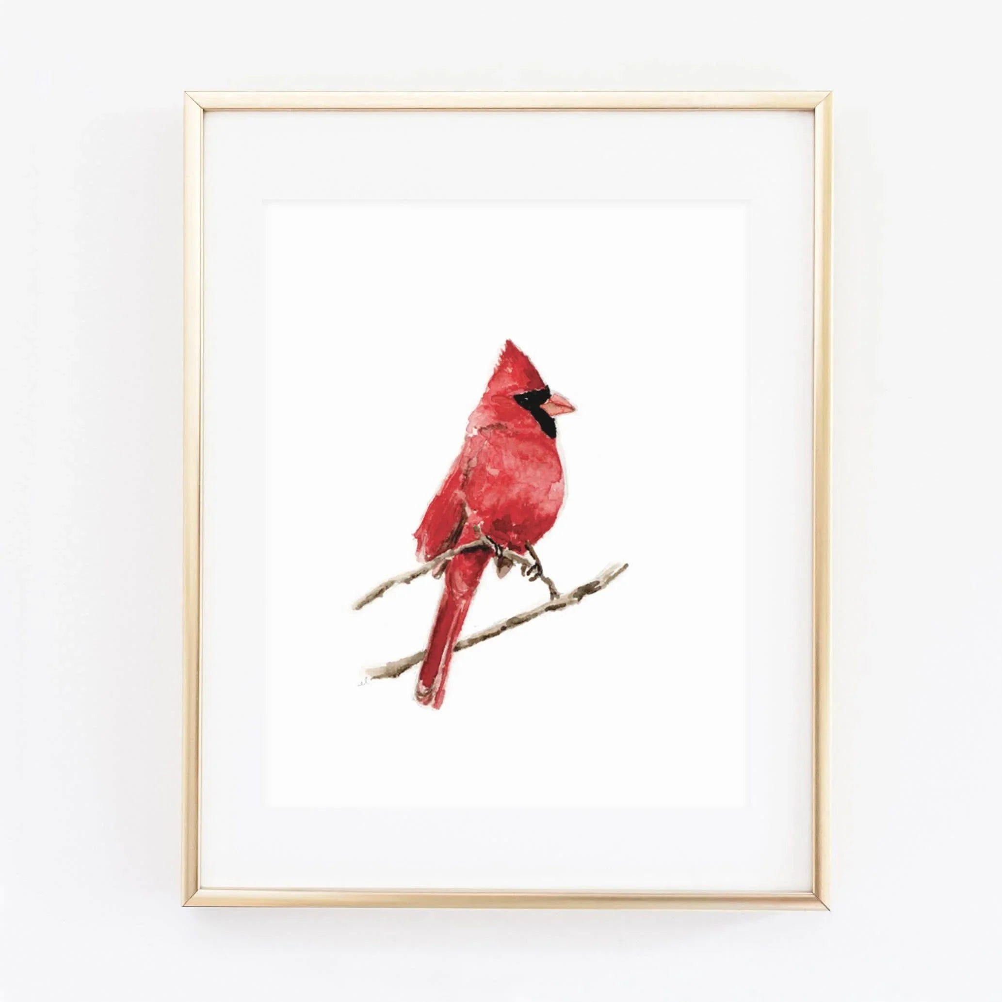 cardinal bird watercolor wall art print – Emily Lex Studio Wholesale
