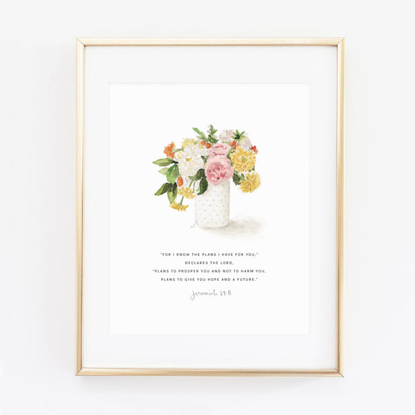 jeremiah 29:11 bouquet scripture print – Emily Lex Studio Wholesale